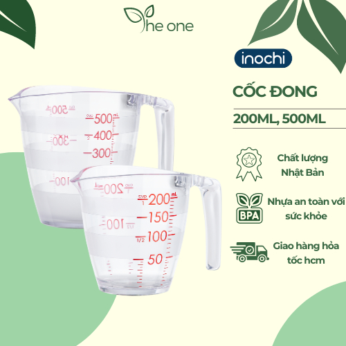 Cốc đong, ca định lượng inochi cao cấp 200ml 500ml, pha chế, nhà bếp, định lượng chính xác ...