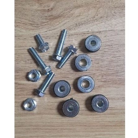 Bộ ắc cao su ốc tán chổ gác chân nhôm xe wave nhỏ wave củ zx | Shopee ...