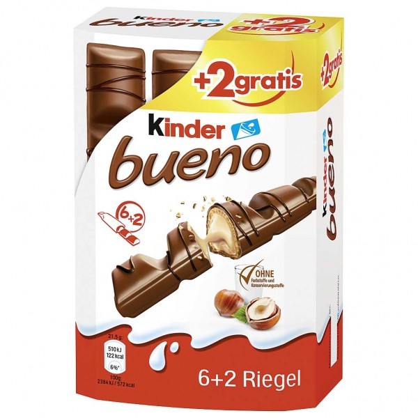 Socola Kinder Bueno của Đức nhân kem sữa-hạt phỉ mịn và phủ sô cô la ...