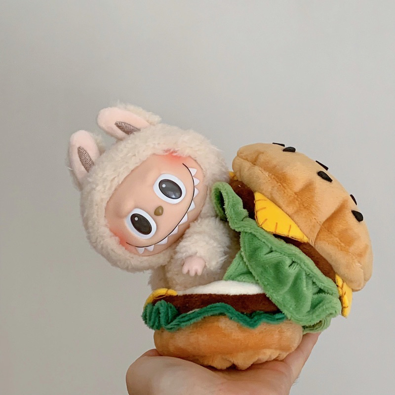 Trang phục hình bánh hamburger cho búp bê labubu macaron | Shopee Việt Nam