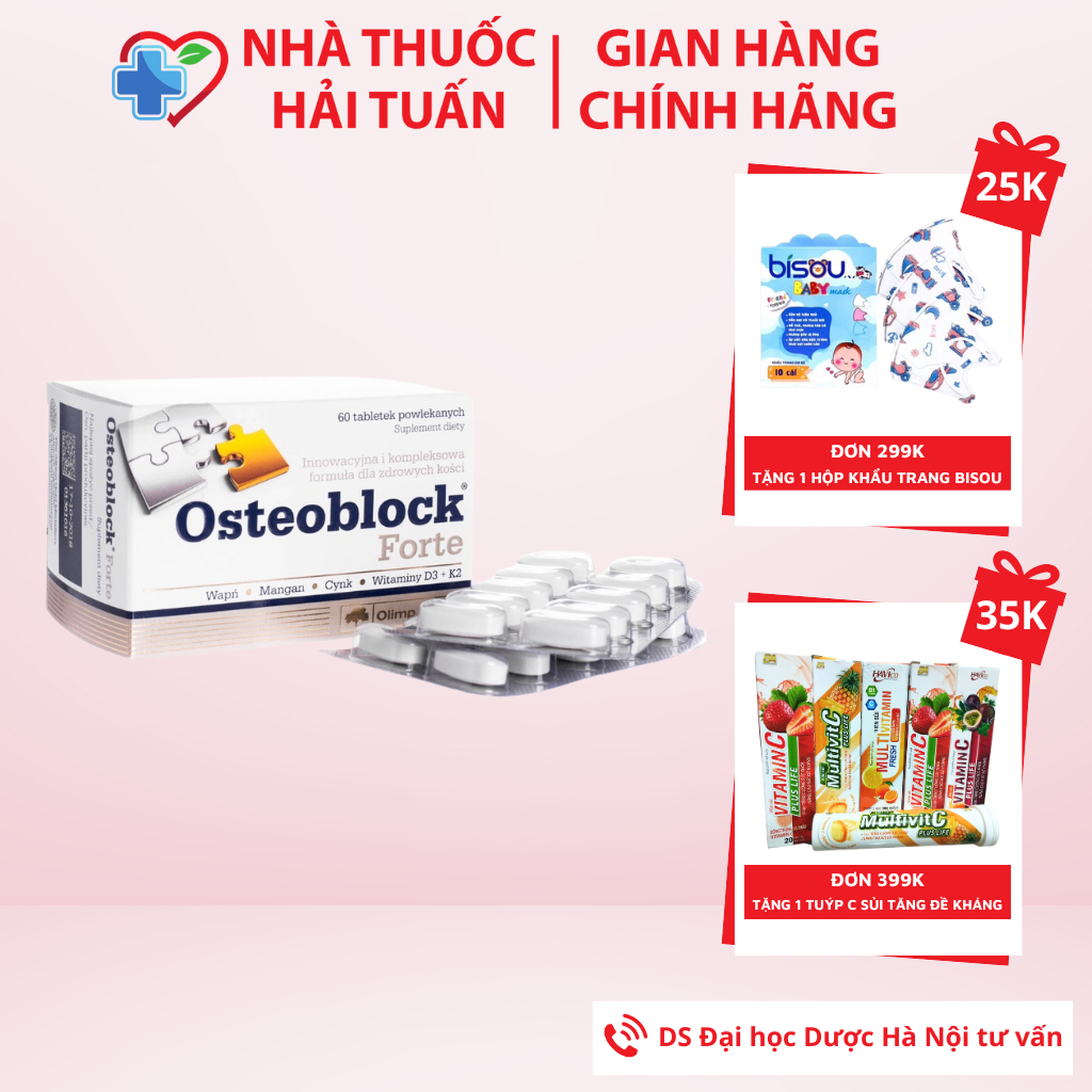 [CHÍNH HÃNG] OSTEOBLOCK FORTE – Canxi hữu cơ không táo bón, không nóng ...