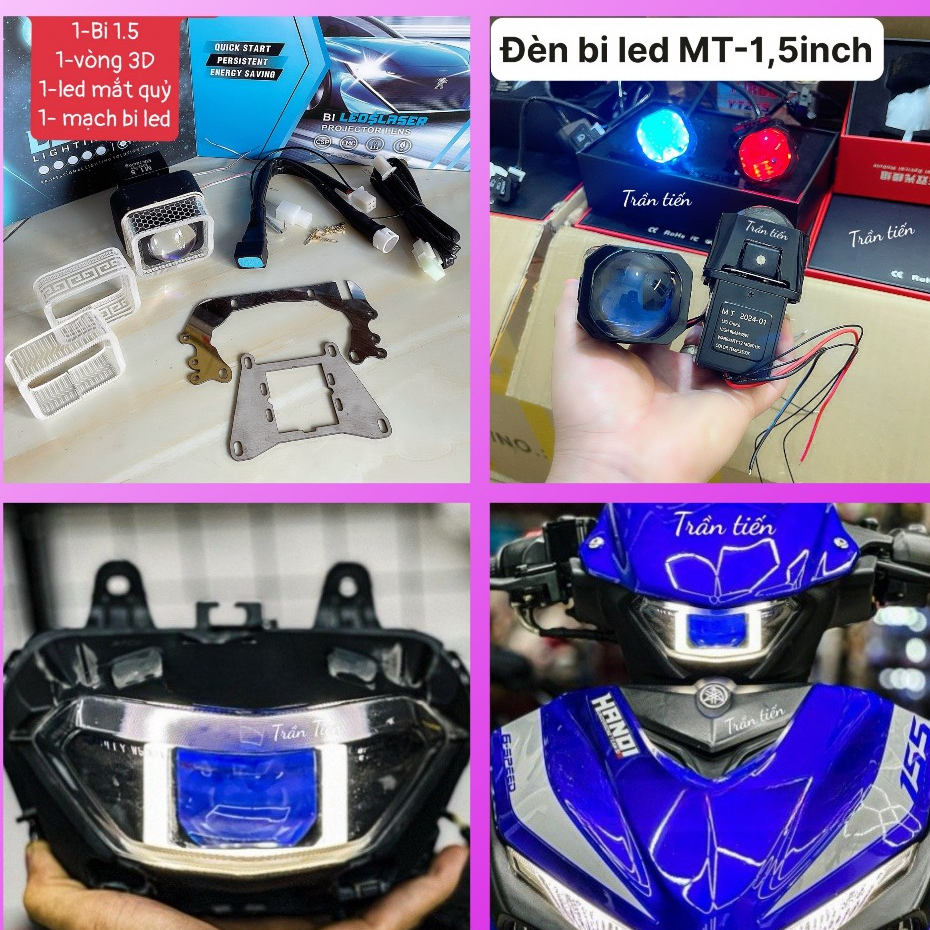 full bộ đèn bi led 1.5 gắn xe EX155 drem Fu led Winer ab sh ( MA , MT ...