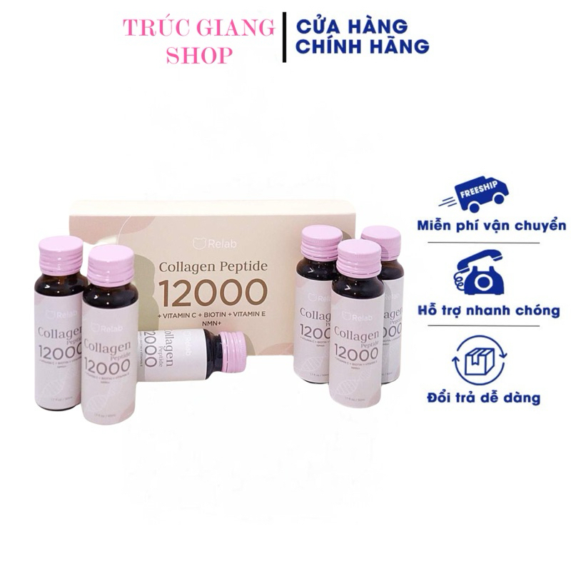 Nước uống Collagen peptide Relab 12000 của Nhật 6 lọ/ 1 hộp/50ml ...