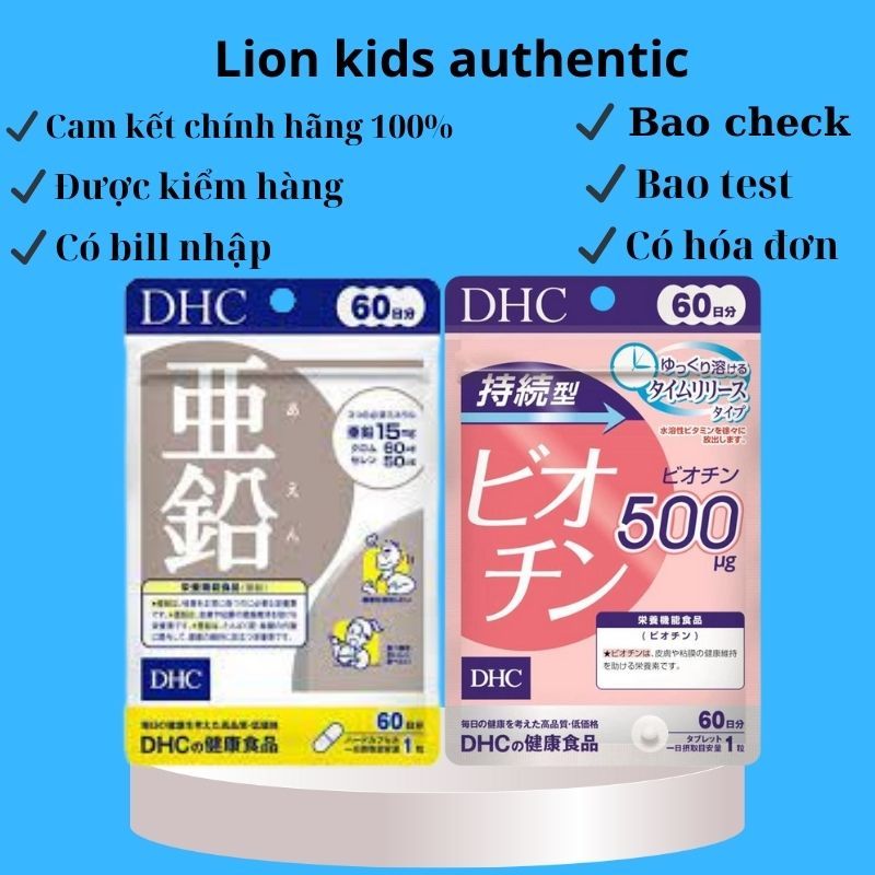 COMBO Kẽm DHC 60 Viên & Biotin DHC 60 Viên Nhật Bản [60 NGÀY] giúp tóc ...