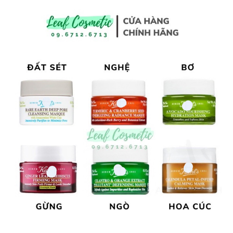 Mặt Nạ Nghệ - Đất Sét - Cúc - Gừng - Bơ Kiehl's | Leaf Cosmetic ...