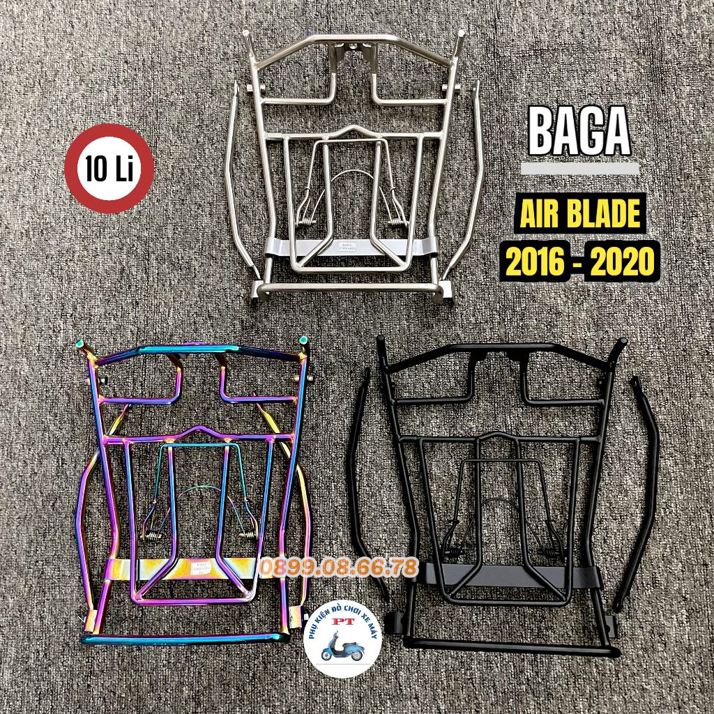 Baga Xe AirBlade / AB 125/150 - Titan, Inox, Sơn Đen Tĩnh điện 2016 ...