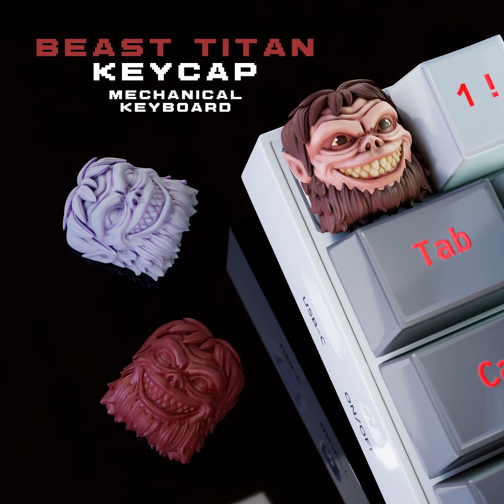Phôi keycap Attack On Titan/Eren Rumbling - Black Spinal, Colossal ...