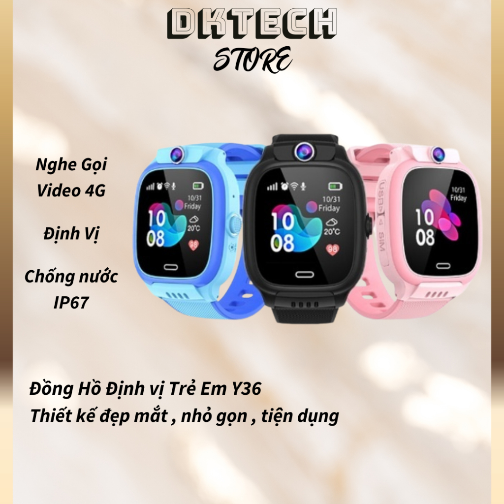 (GỌI VIDEO) Đồng Hồ Định vị Trẻ Em Y36, Nghe Gọi Video 4G, Định Vị ...