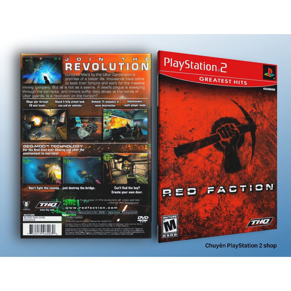 Đĩa game PS2, Red Faction (bắn súng góc nhìn thứ nhất) cho PS2 | Shopee ...
