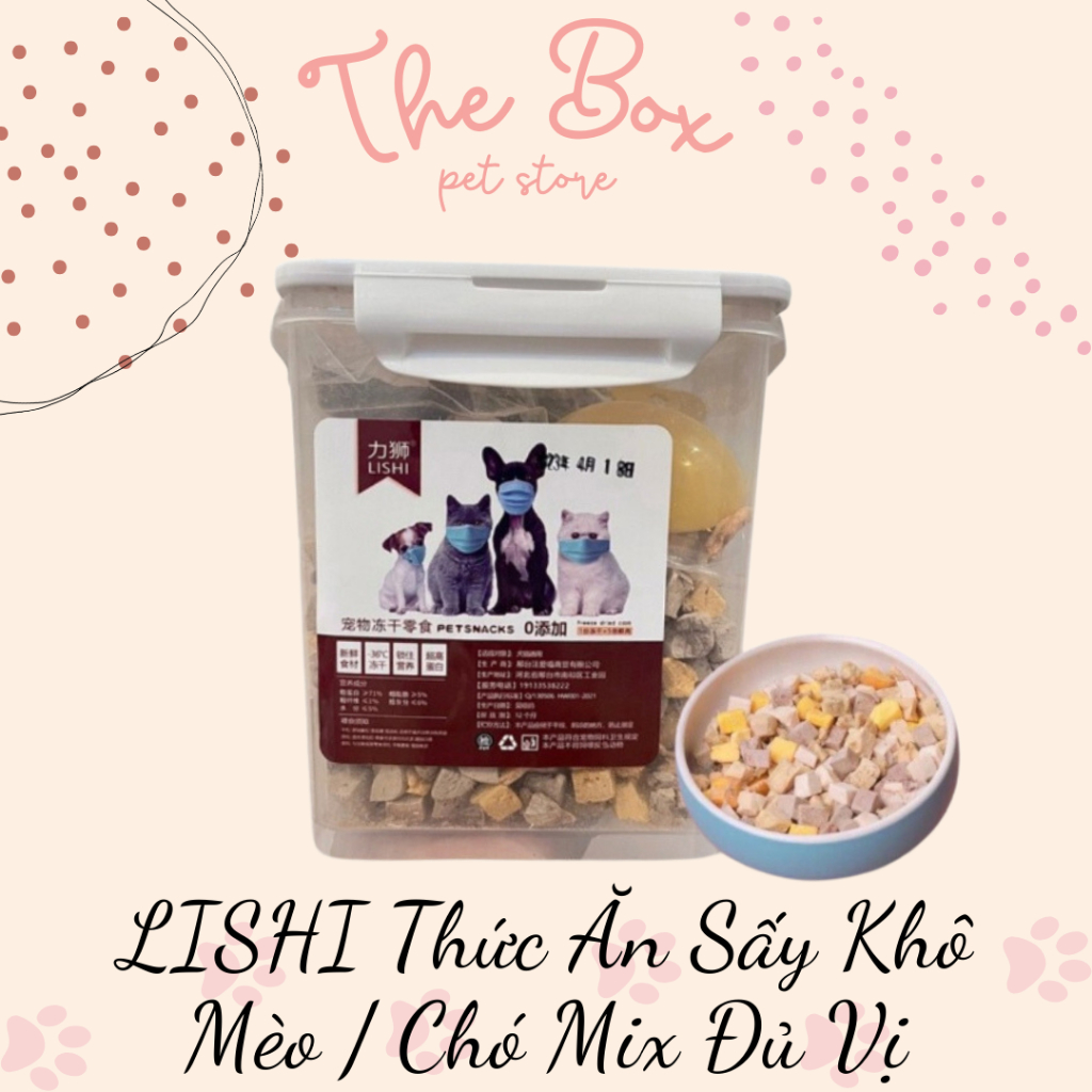 [650G] LISHI Thức Ăn Sấy Khô Mèo / Chó Mix Đủ Vị | Shopee Việt Nam