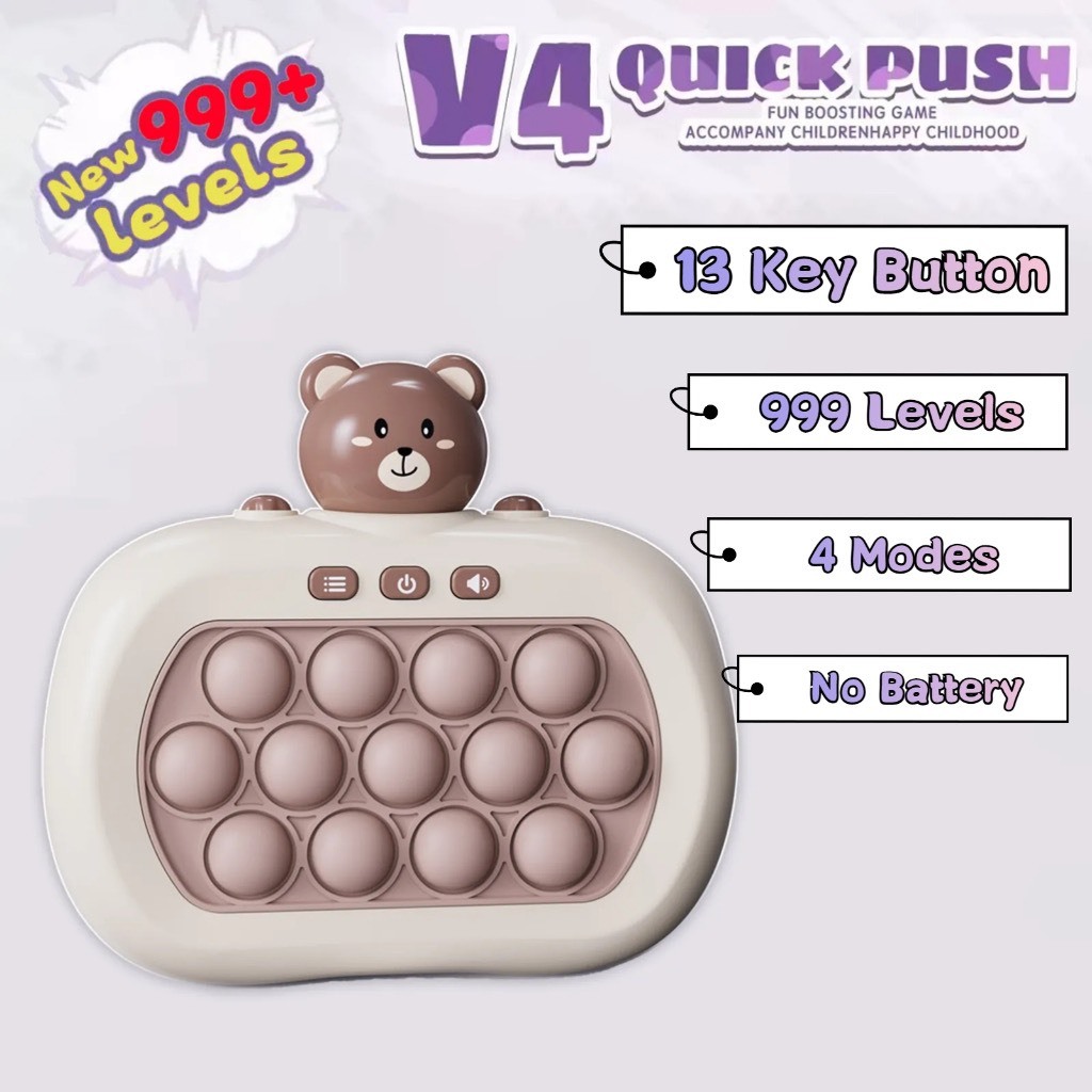 Máy chơi điện tử giải trí pop it popit 13 phím nút có nhạc, đèn, (TẶNG ...