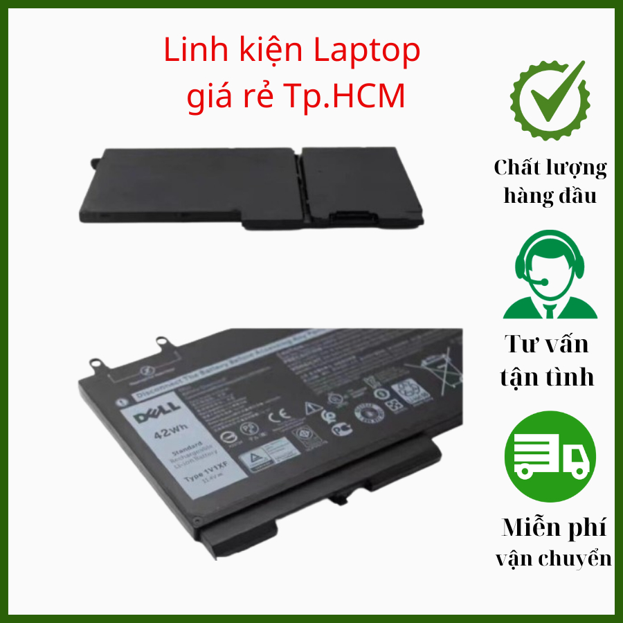 Pin Laptop Dell Latitude 5400 5401 5500 Battery 42Wh 1V1XF 7VTMN 42Wh ...