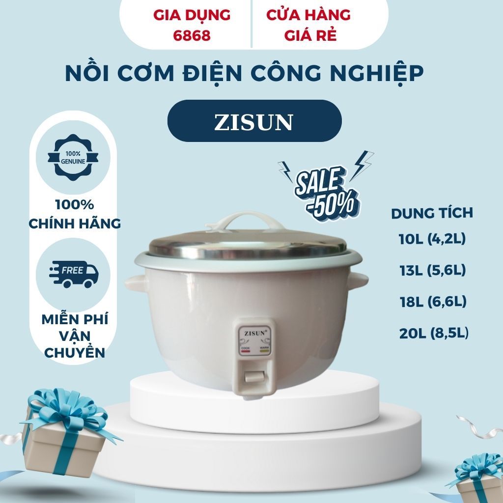 Nồi cơm điện công nghiệp ZISUN 10 lít, 13 lít ,18 lít, 20 lít - Nồi lớn ...