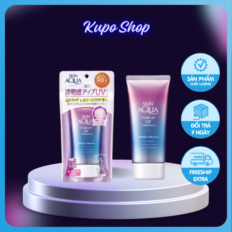 Kem chống nắng nâng tông Rohto Skin Aqua Tone Up UV SPF 50+/PA++++ (màu tím nội địa 80g ...