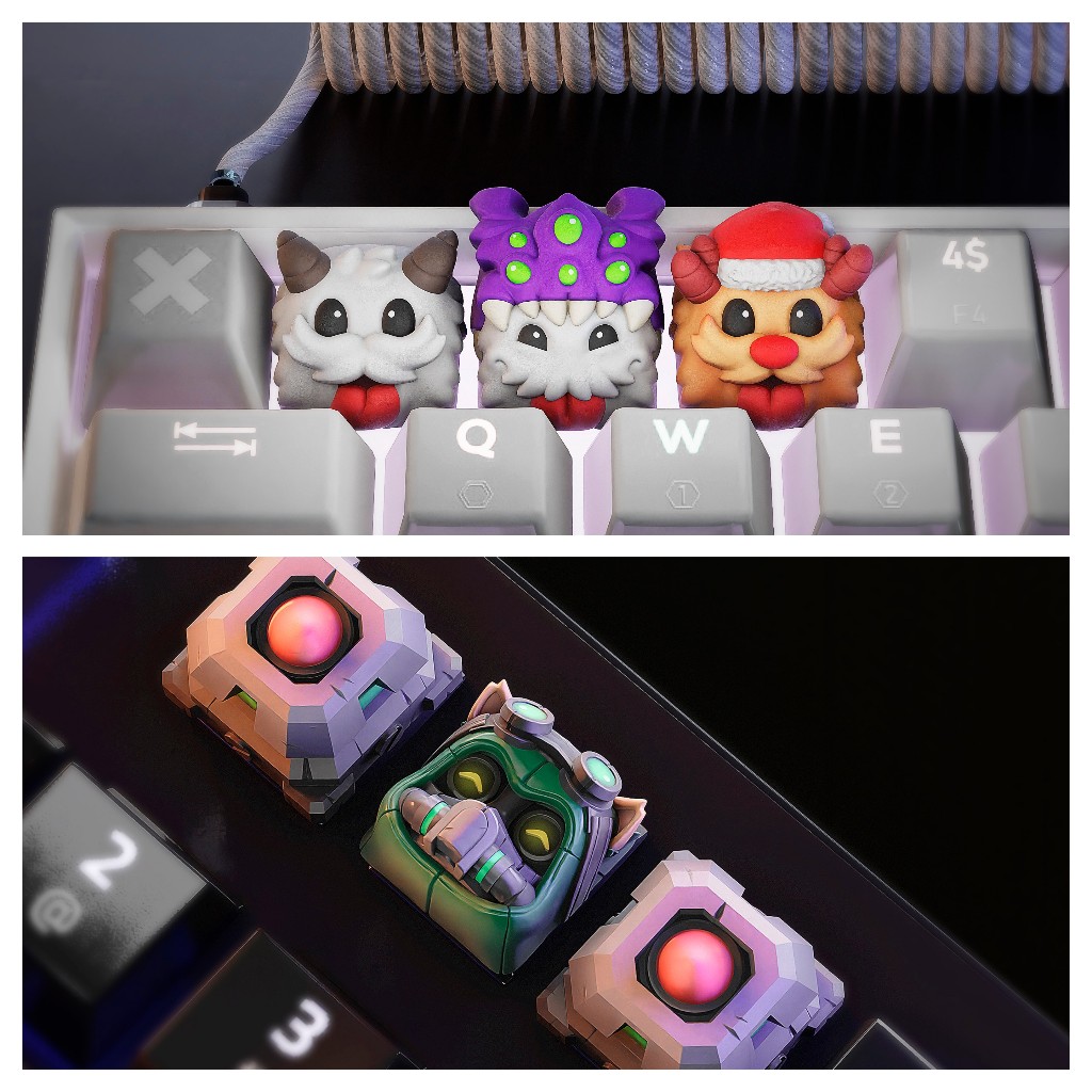 Phôi keycap LOL/Liên minh Huyền thoại - Teemo, Poro, Nasher, Draven ...
