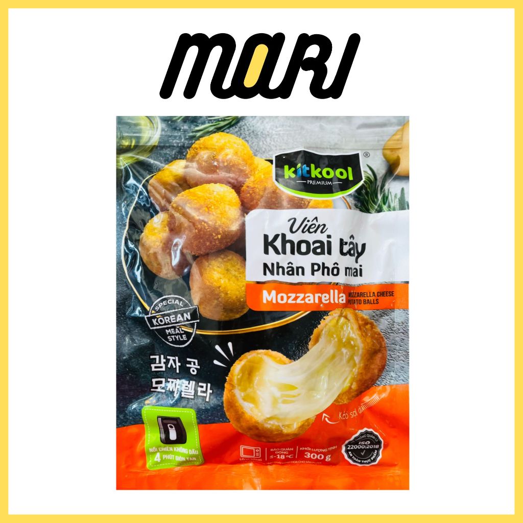 [SHIP HCM] Viên khoai tây nhân phô mai mozzarella Kitkool 300g | Shopee ...