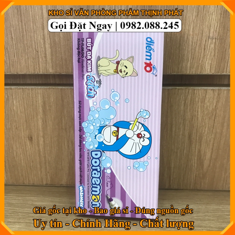 Hộp10 Bút Lông Kim Thiên Long Điểm 10 Doraemon FL08/DO - Bút Dạ Kim ...