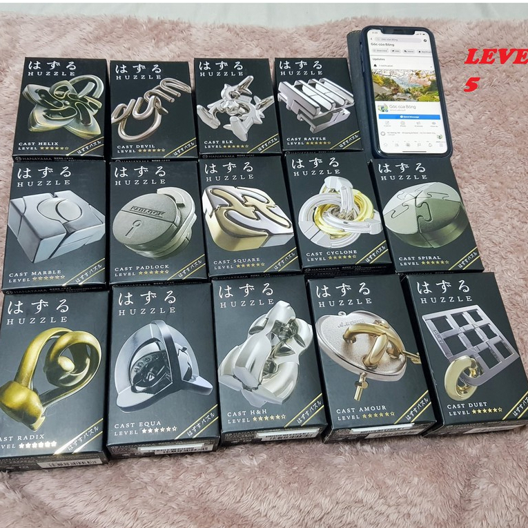 [HÀNG ORDER] Chính hãng, Lv4,5,6, Đồ chơi giải đố Huzzle Hanayama, phát triển IQ EQ - Đặt 12 ...