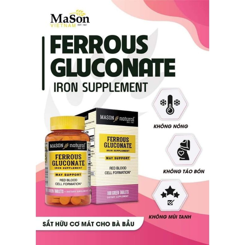SẮT MASON, SẮT HỮU CƠ CHO BÀ BẦU HÃNG MASON FERROUSE | Shopee Việt Nam
