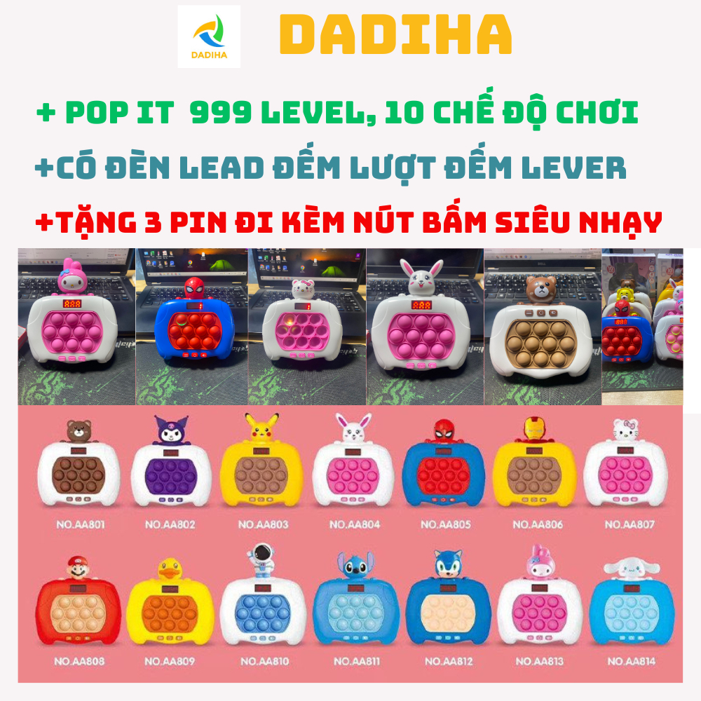[popit] [BẢN SIÊU CẤP] Máy Chơi Game Pop It Điện Tử 13 Phím + 999 Level ...