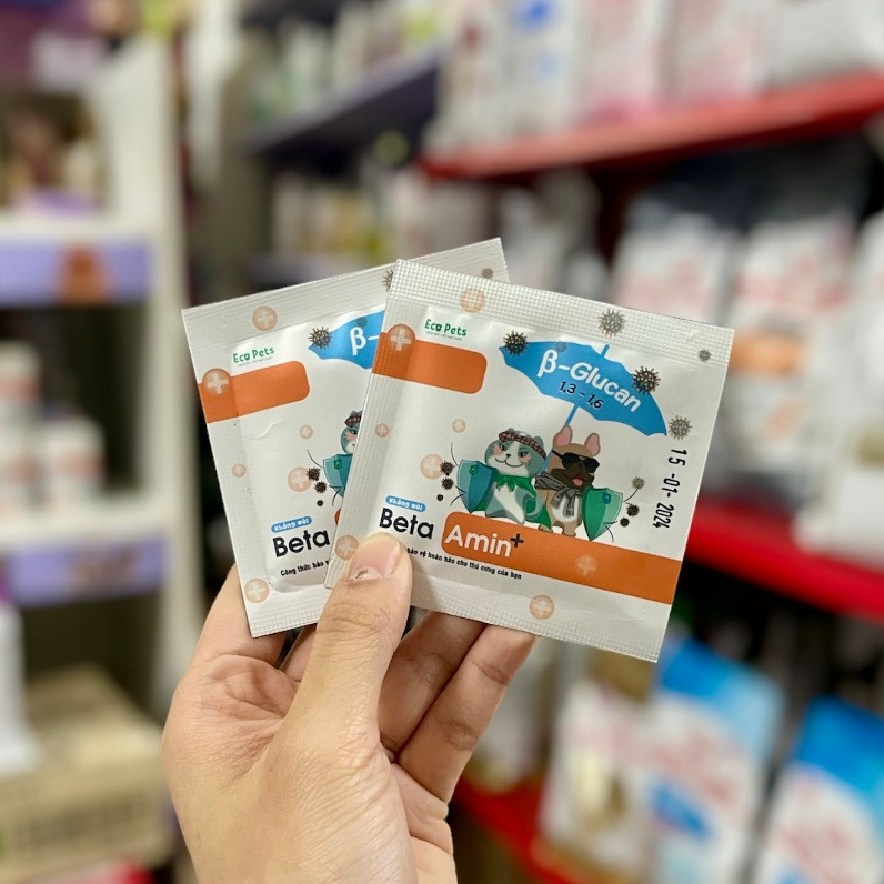 Bột dinh dưỡng Beta Amin giúp tăng đề kháng chó mèo gói 5g (lẻ 1 gói ...