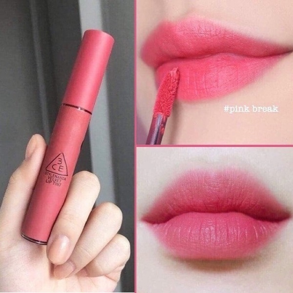 Son kem 3CE Velvet Lip Tint Pink Break - Hồng Đào | Shopee Việt Nam
