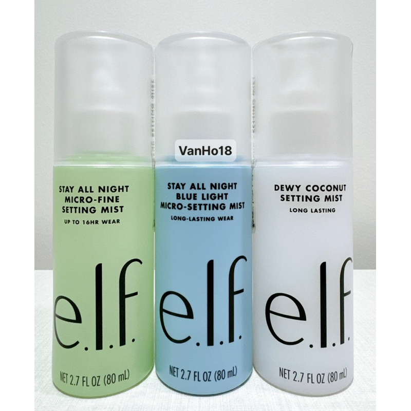 elf Xịt khoá nền giữ makeup e.l.f. Stay All Night Blue Light, Micro ...