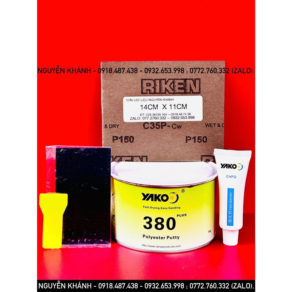 BỘT - BẢ MATIT TRÁM TRÉT KIM LOẠI - NHỰA ĐA DỤNG POLYESTER PUTTY YAKO 380 PLUS 1KG | Shopee Việt Nam