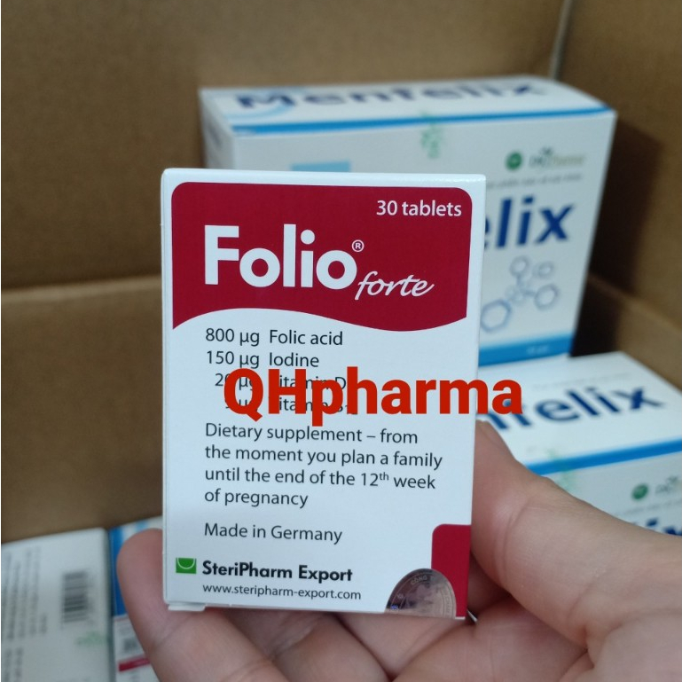 Viên uống FOLIO Forte lọ 30 viên giúp bổ sung acid folic cho mẹ bầu ...