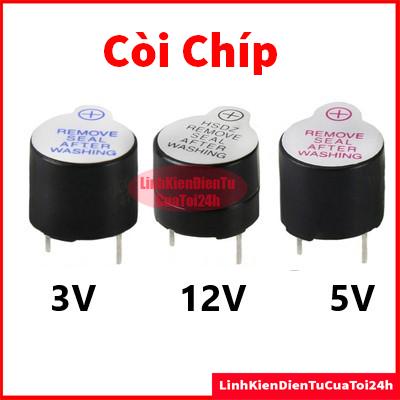 Còi Chíp, Còi Báo, Còi 3V, 5V, 12V 12*9,5mm (Gửi đơn từ 20K) | Shopee ...