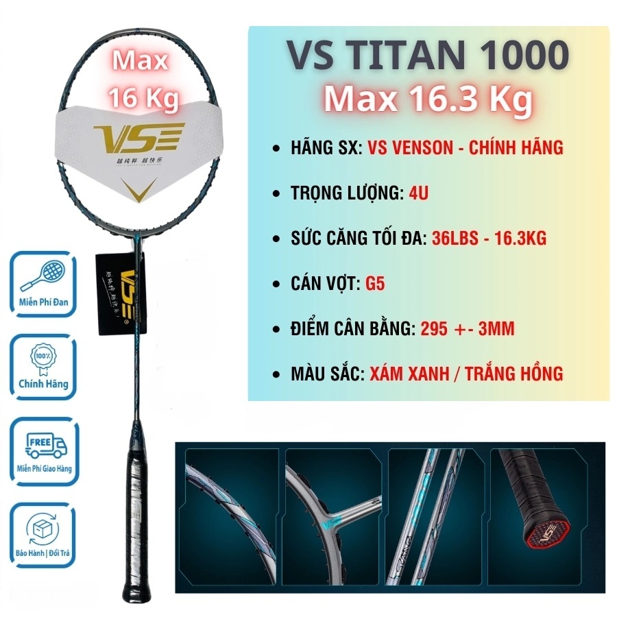 HOT Vợt Cầu Lông VS Titan 1000 CẬP NHẬT BẢNG MÀU Chính Hãng căng cước ...