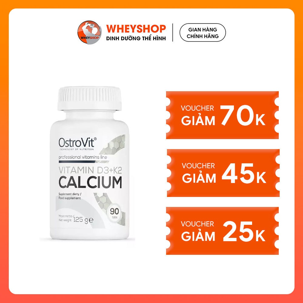 [ Freeship ] Viên uống hỗ trợ xương khớp Ostrovit Vitamin D3K2 Calcium ...