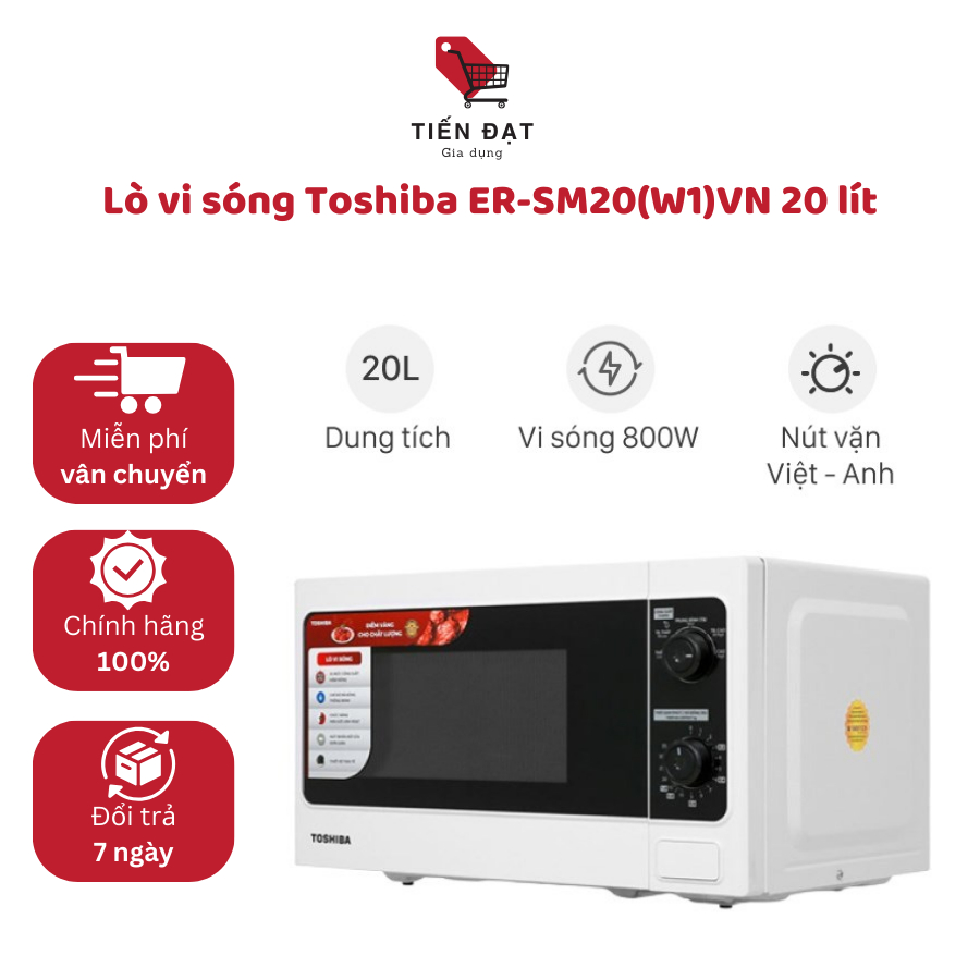 Lò vi sóng Toshiba ER-SM20(W1)VN 20 lít | Shopee Việt Nam