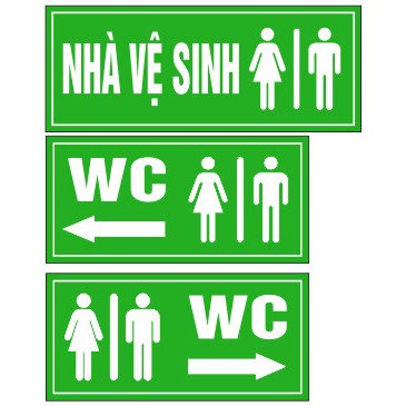 Bảng chỉ dẫn WC, Toilet Nam, Nữ chất liệu mica dán decan | Shopee Việt Nam