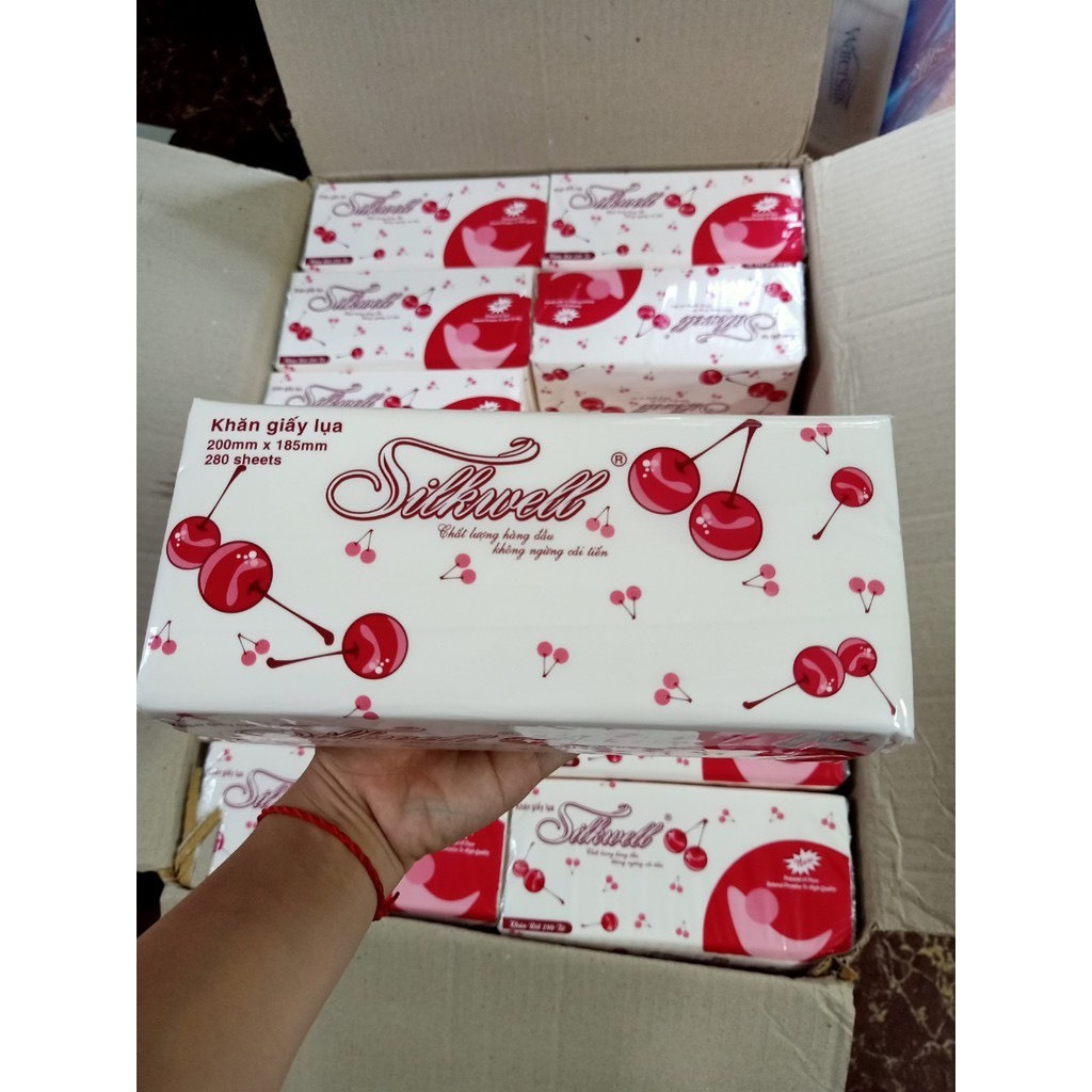 Giấy ăn rút lụa khổ lớn Chery Silkwell | Shopee Việt Nam