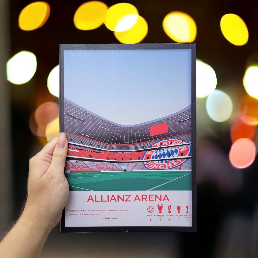 ẢNH SHOP CHỤP ⭐️ Poster Sân Allianz Arena Tại München - Bayern Munich ...