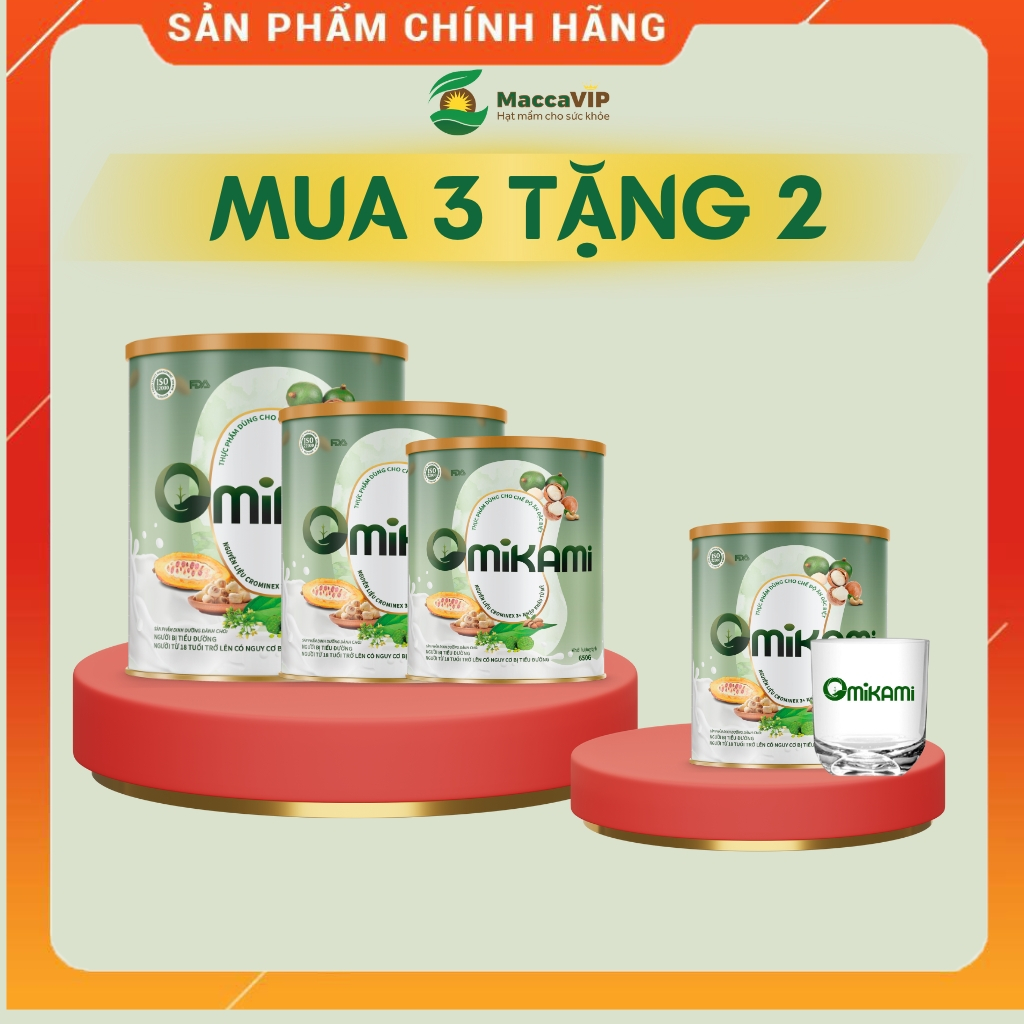 Mua 3 Tặng 1 Sữa hạt dành cho người tiểu đường OMIKAMI Hộp 650g | Shopee Việt Nam