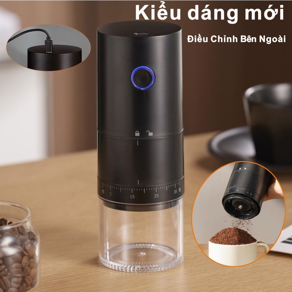 Máy xay cafe tự động Máy xay hạt cafe Sạc USB,cối xay cà phê cầm tay ...