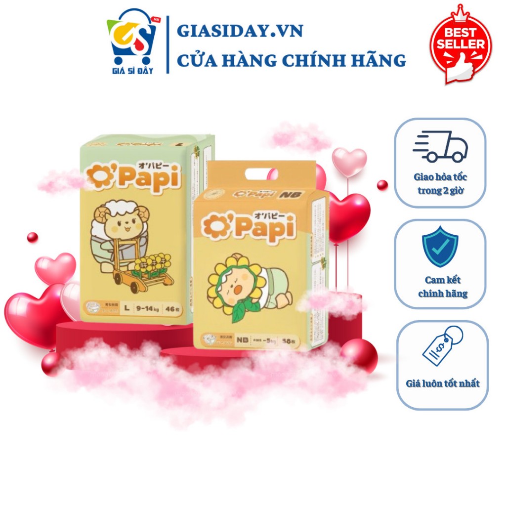 Bỉm Tã Opapi O'Papi Nội Địa Nhật Dán/Quần NB58/S56/M52/M48/L46/XL42 ...