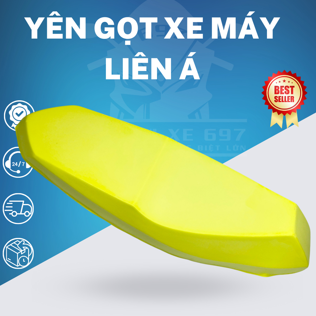 Mút yên gọt 2 tầng kèm da yên xương cá gắn các dòng xe Wave 50-100-110 ...