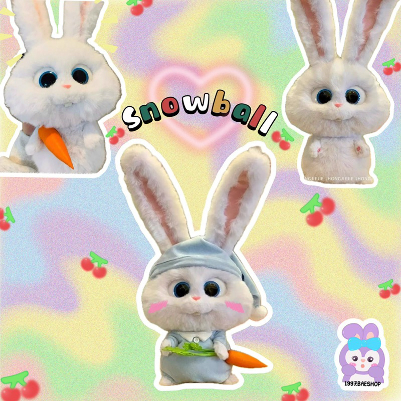 Thú nhồi bông thỏ Snowball đáng yêu hàng cao cấp loại 1 (cà rốt rời nếu ...