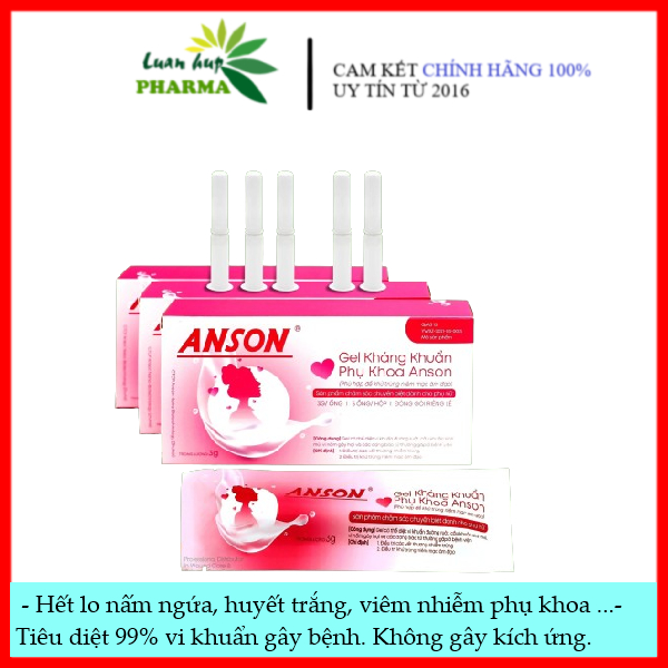 Gel kháng khuẩn phụ khoa Anson 3g/ống (5 ống/ hộp) | Shopee Việt Nam