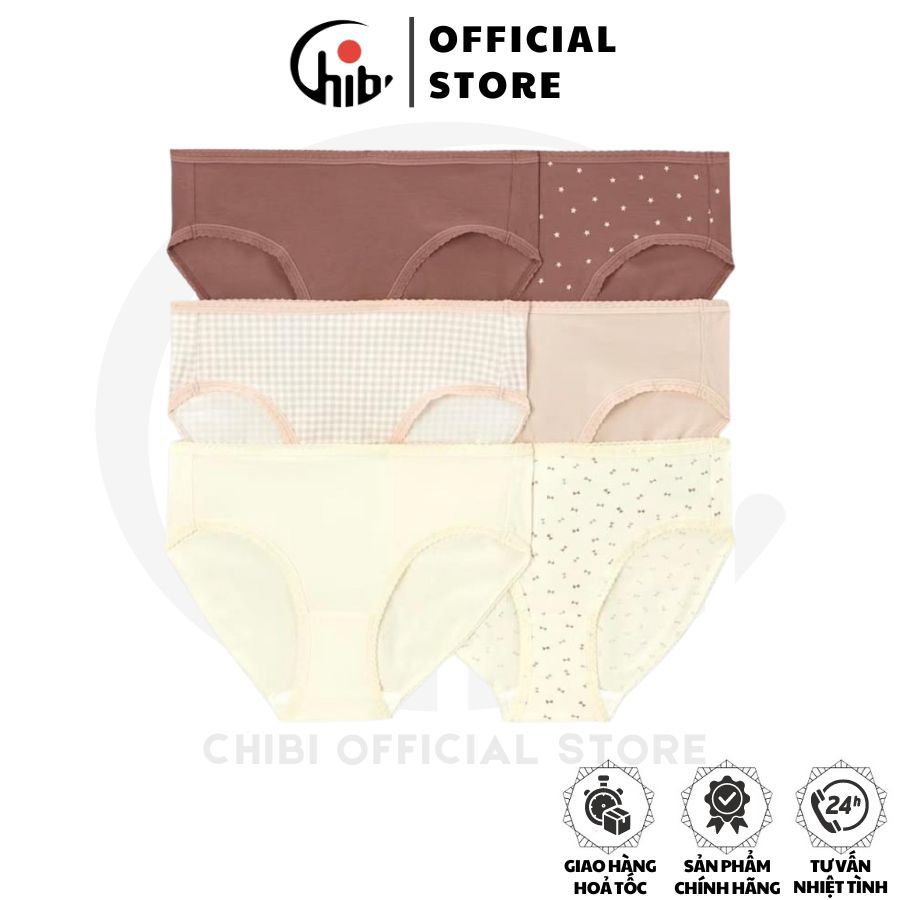 Quần chip Gu set 6 Nhật Bản siêu xinh co giãn thoải mái thấm hút nhanh ...