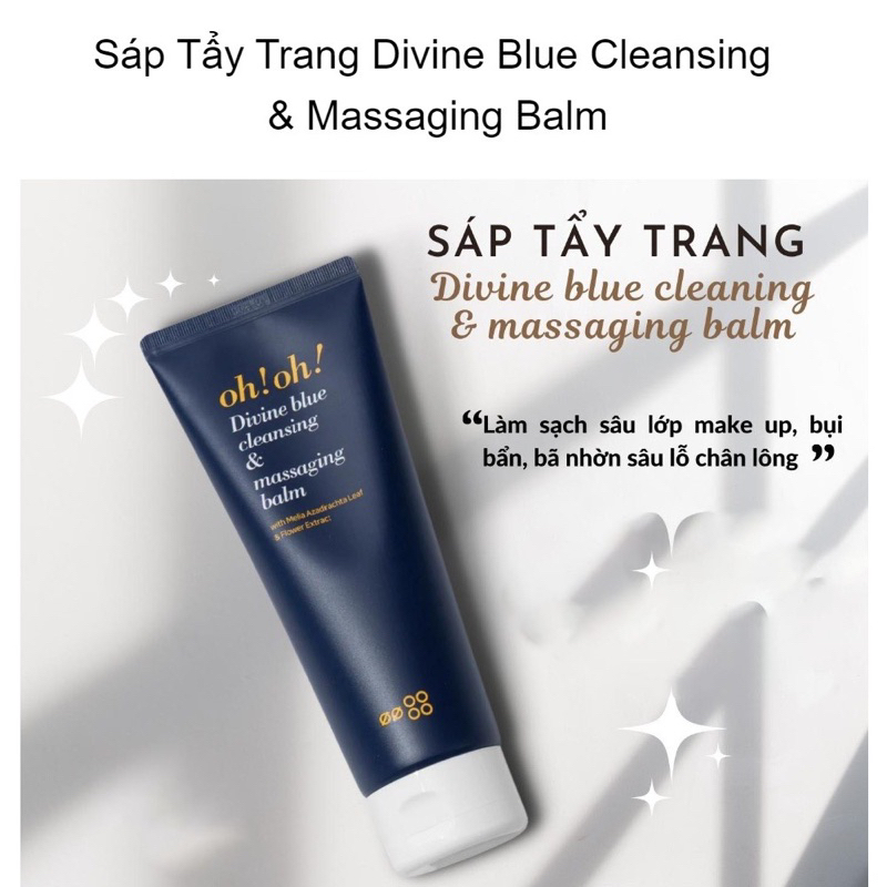 Tẩy Trang Sáp Oh!Oh! Divine Blue Cleansing & Massaging Balm Cấp Ẩm, Làm ...
