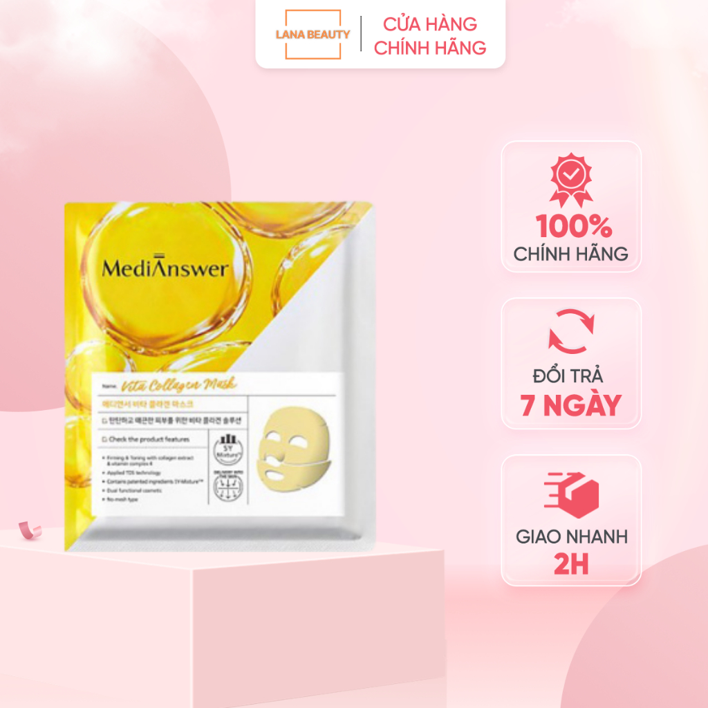 Mặt nạ thạch Collagen, Medi Answer Vita Collagen Mask 37g x 5 miếng ...