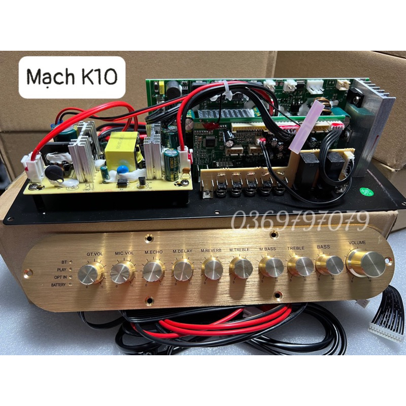 MẠCH LOA KÉO XÁCH TAY K10, K10 PLUS, K18 CÓ MẶT ĐỒNG HỒ CS 100W - 2 KÊNH CÓ ECHO, REVERB SIÊU ...