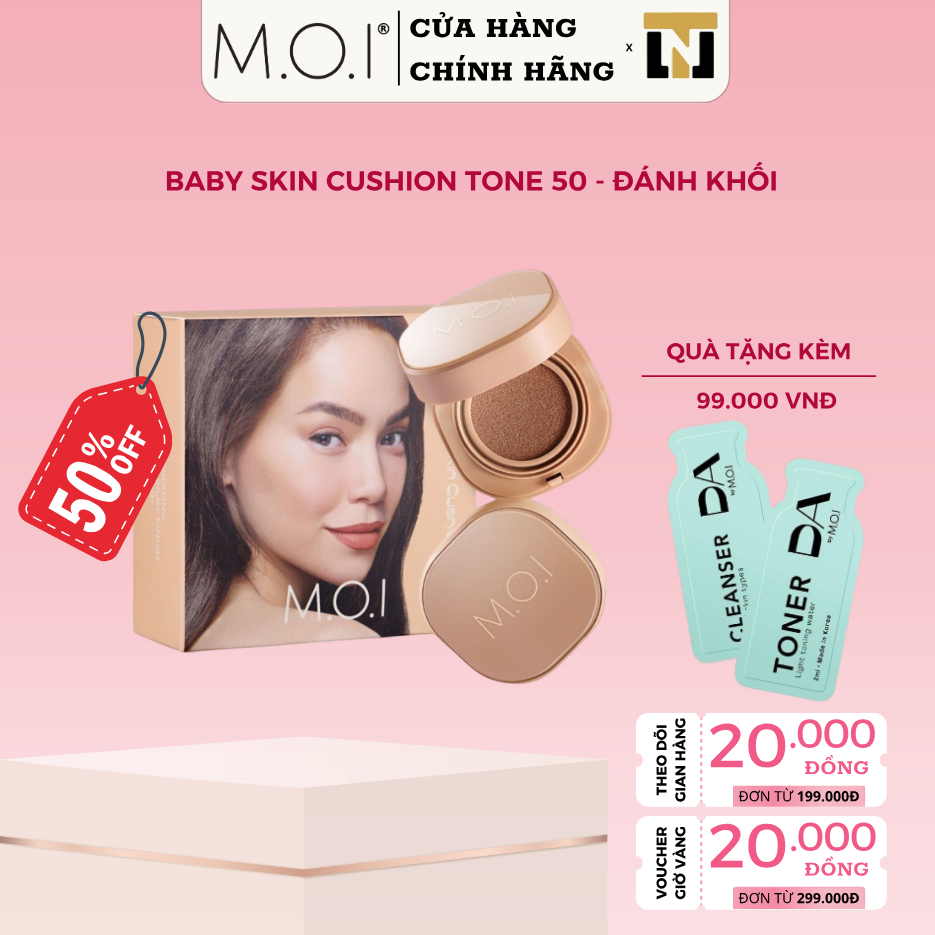 Phấn nước Baby Skin Cushion MOI Cosmetics TONE 50 (Đánh khối) | Shopee ...