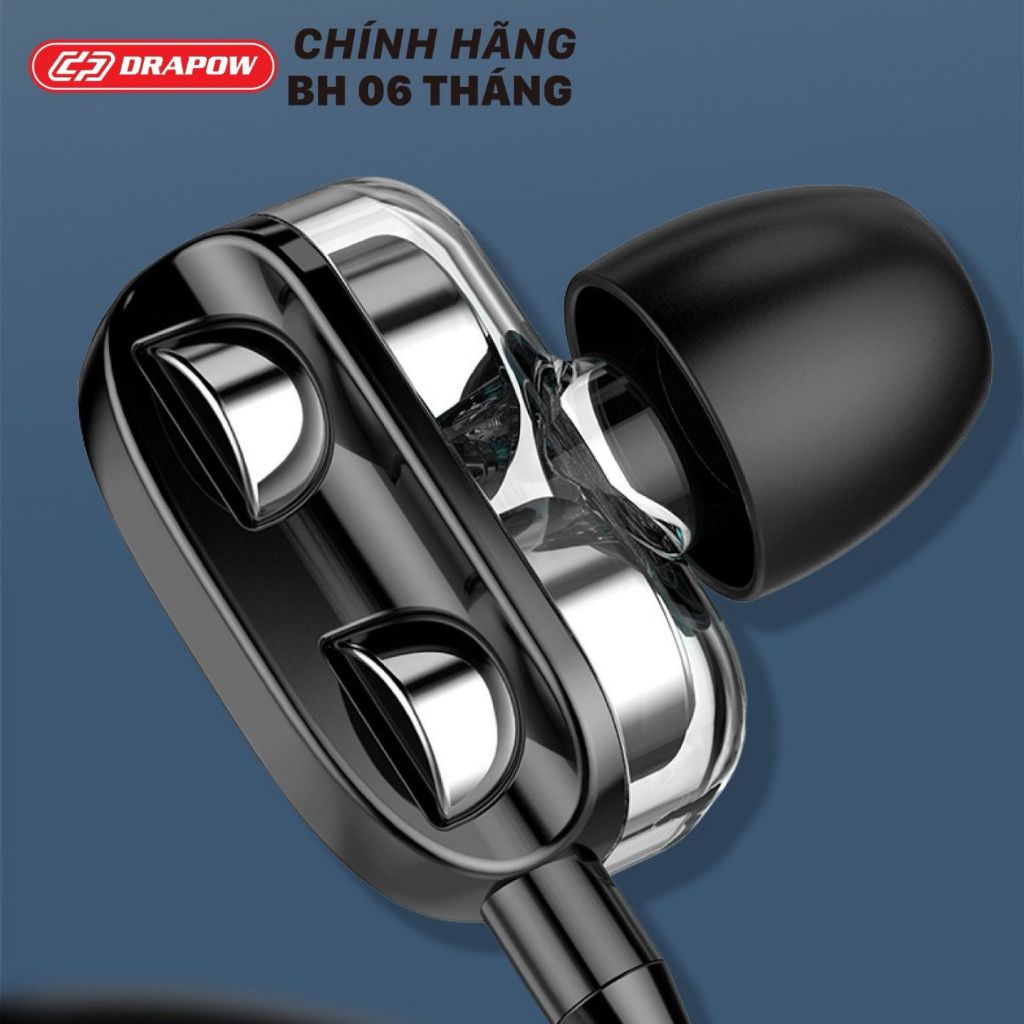 Tai nghe dây 3.5mm hãng Drapow M20 - có phím chỉnh volume | Shopee Việt Nam