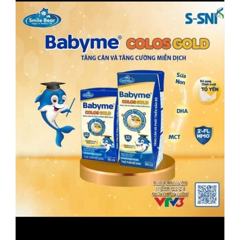 Sữa pha sẵn Babyme colos gold 180ml( thùng 12 lốc) | Shopee Việt Nam