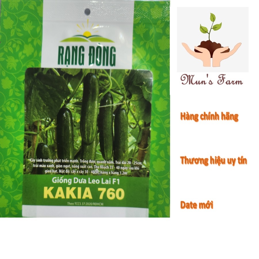 Hạt giống dưa leo lai F1 Kakia 760 - gói 1g (khoảng 40 hạt) | Shopee Việt Nam